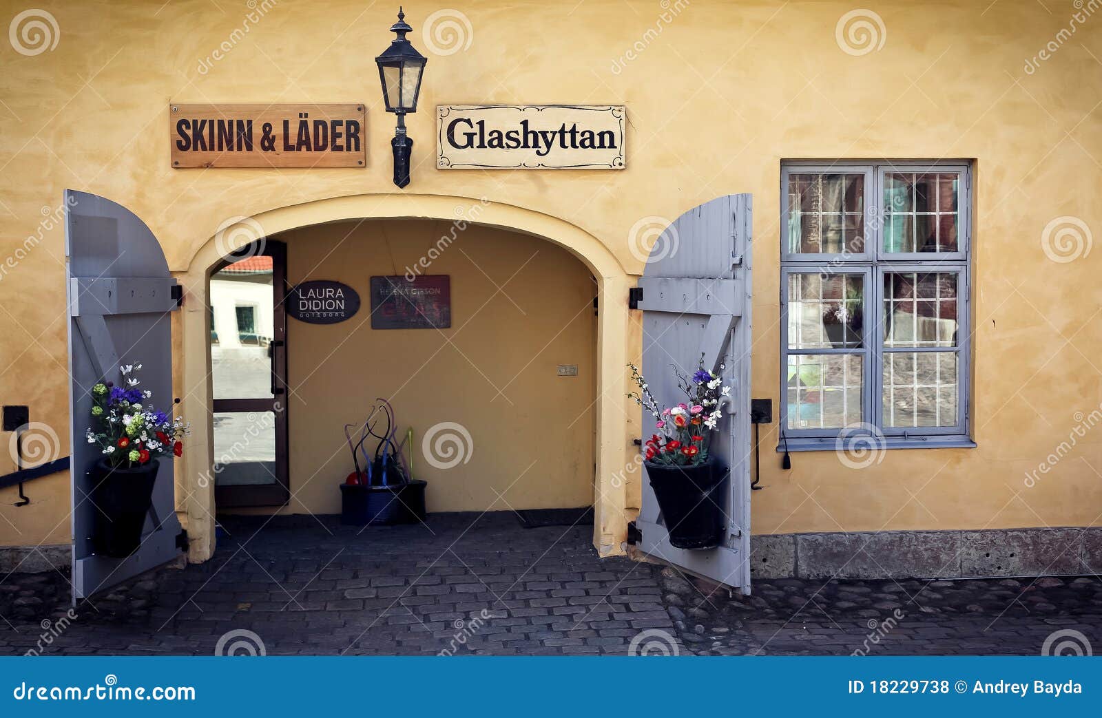 The Facade of Little Store in Sweden Editorial Stock Photo - Image of ...