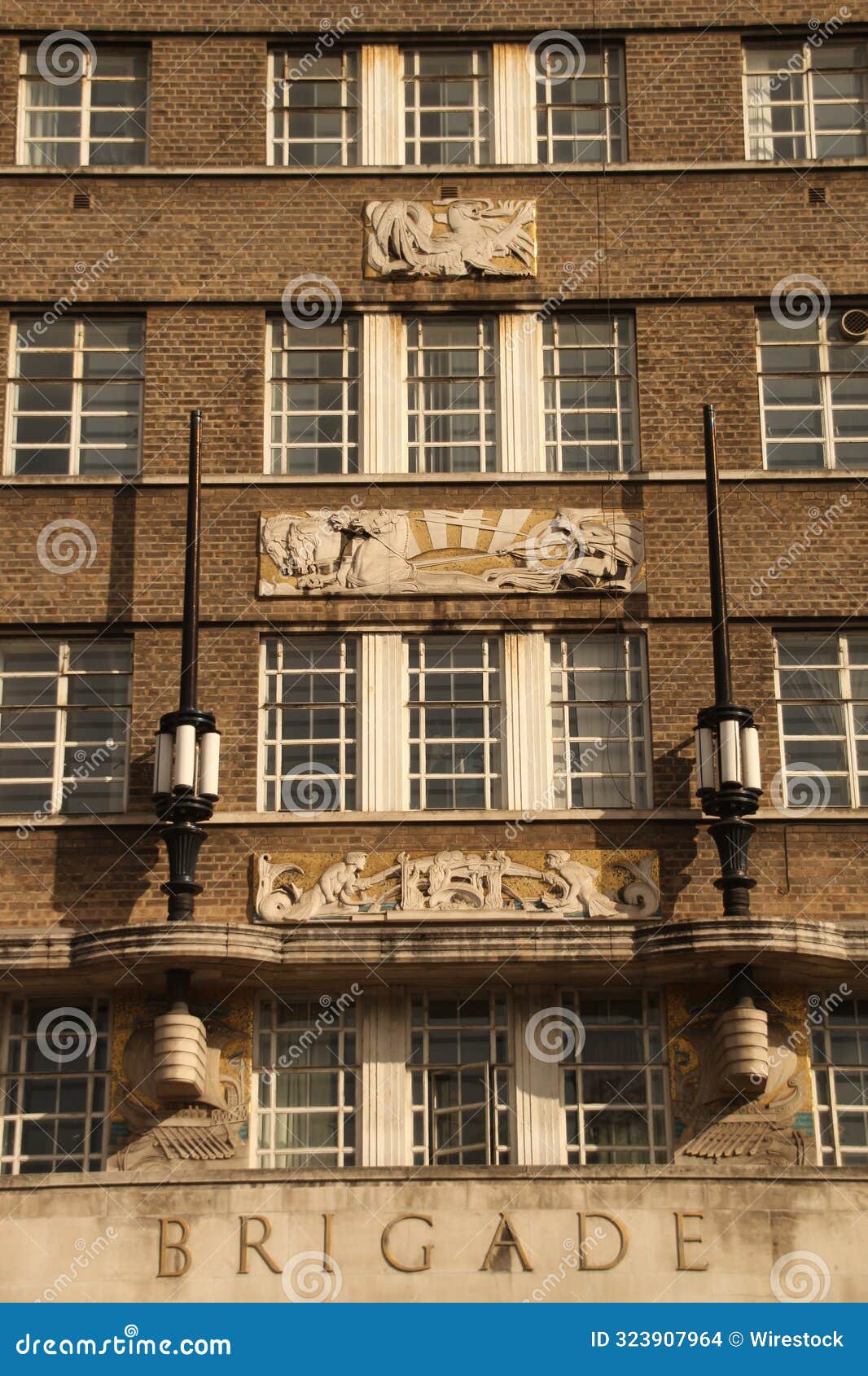 Facade of the London Fire Brigade Building. Editorial Stock Image ...