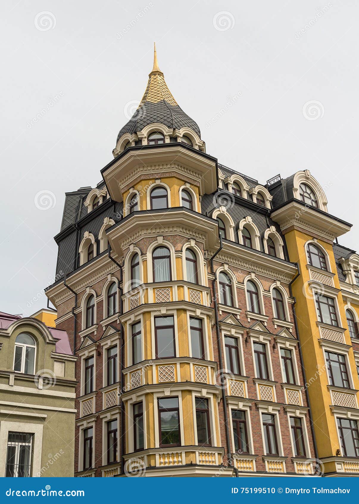 Facade of Luxury Homes in the Classical Style Stock Photo - Image of ...