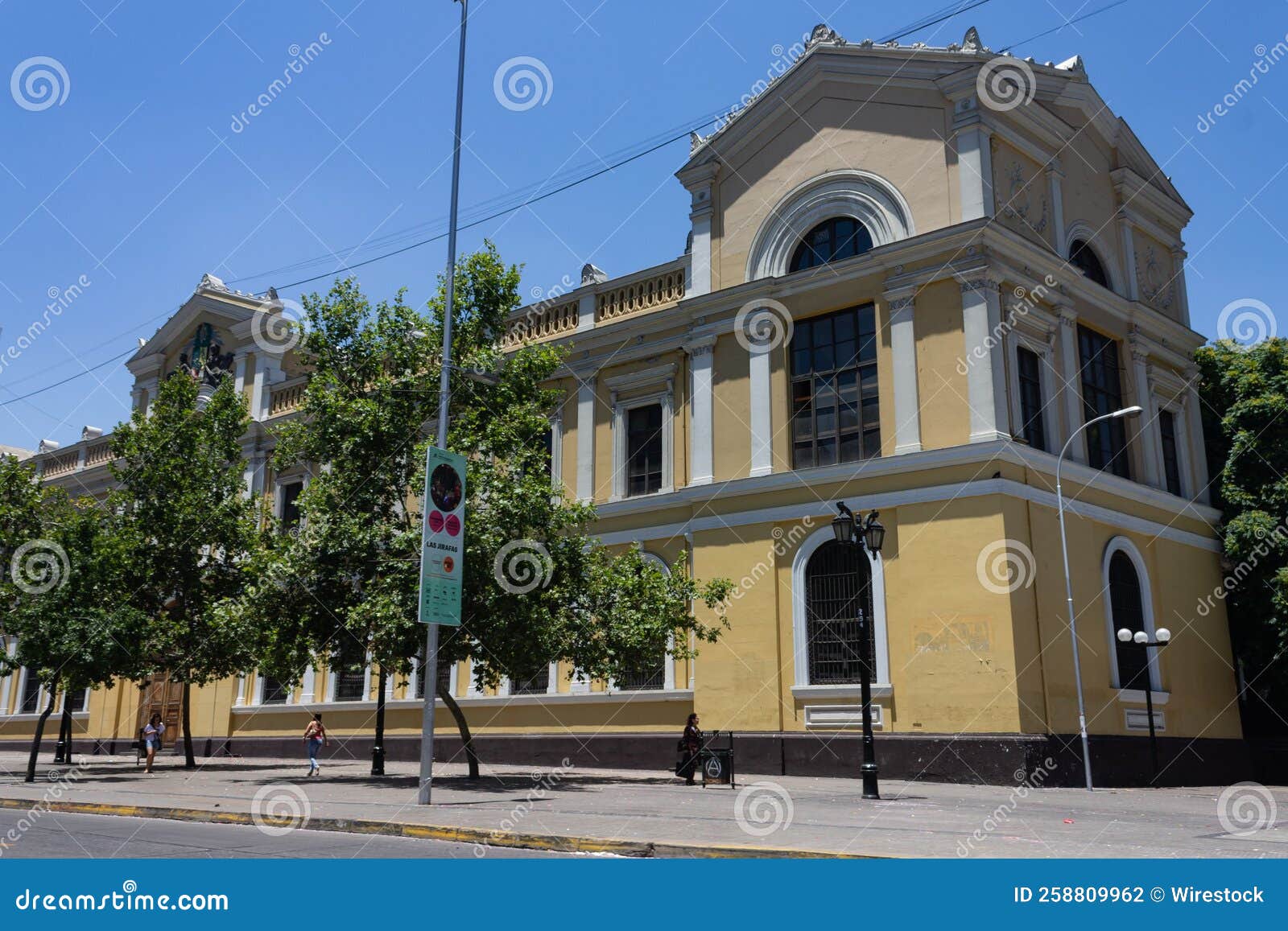 Facade of the Main House of the University of Chile in Santiago ...