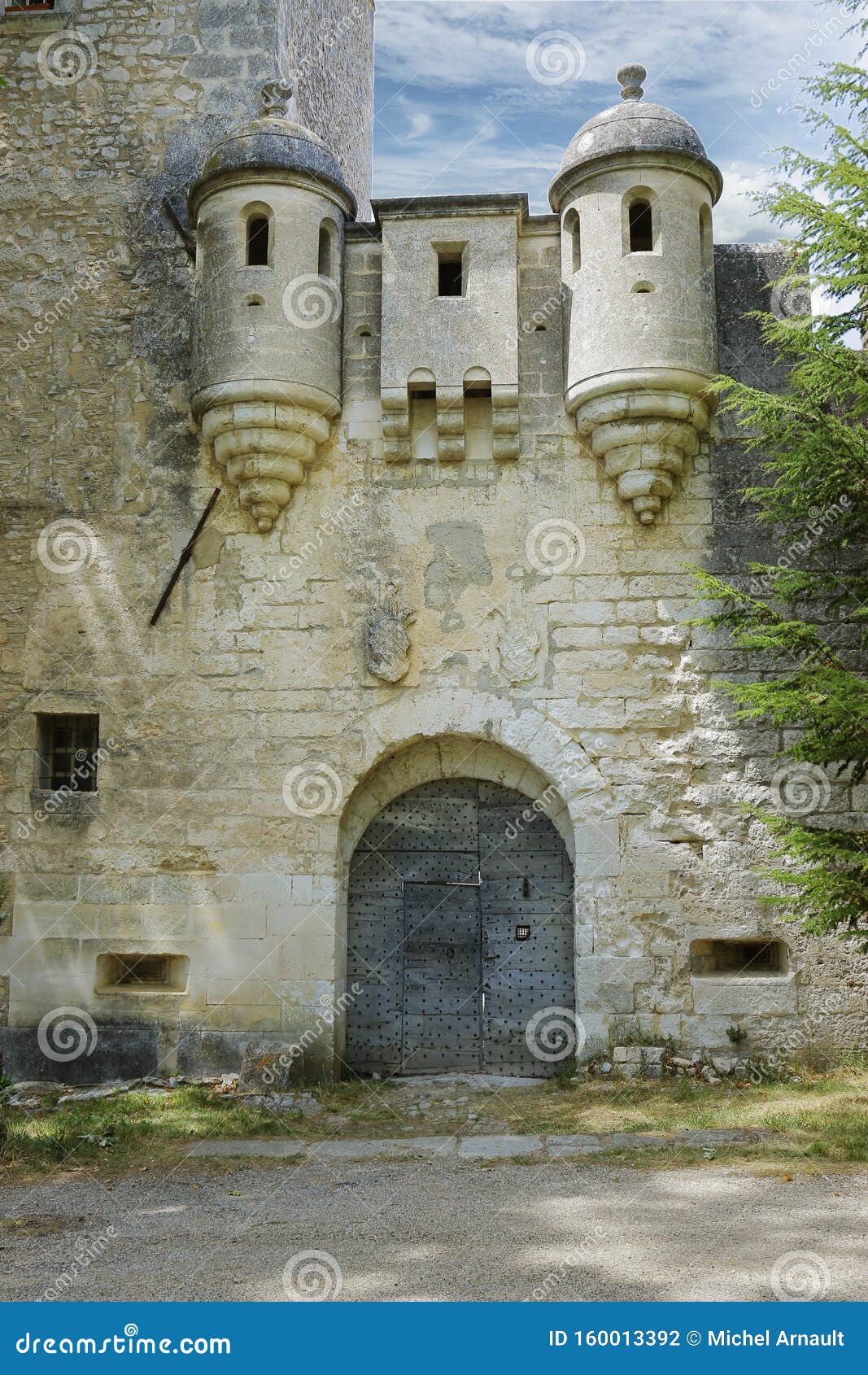 Facade of Mediterranean Castle Stock Photo - Image of historical ...