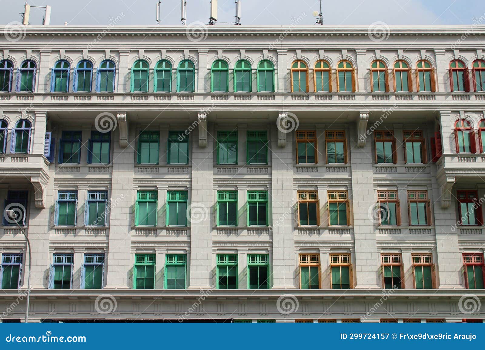 Facade of the Mica Building (singapore) Stock Image - Image of urban ...