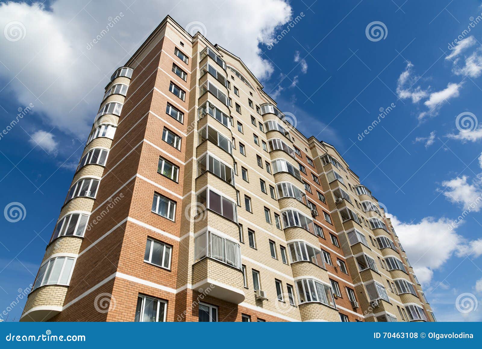Facade of a Modern Apartment Building Stock Photo - Image of ...