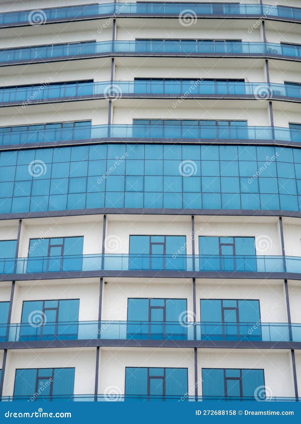Facade of a Modern Blue House. New House. Windows Pattern Stock Photo ...