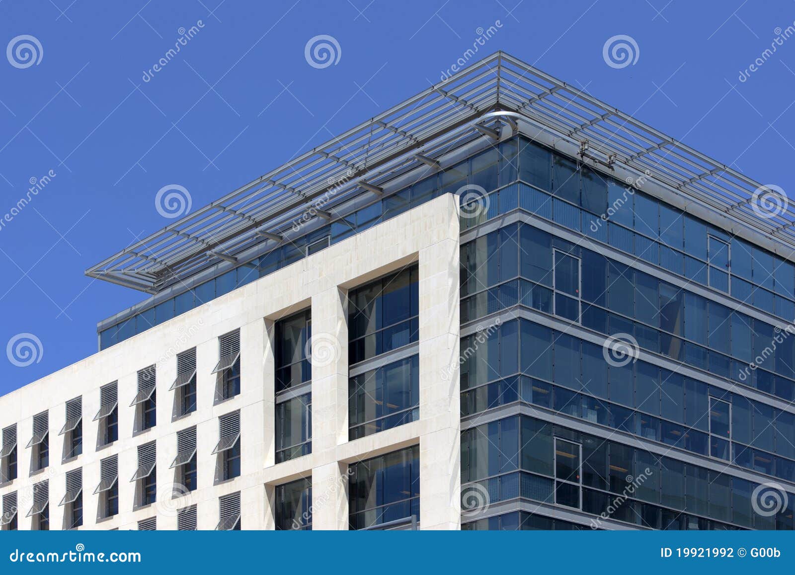 Facade of a Modern Building Stock Photo - Image of district, blue: 19921992