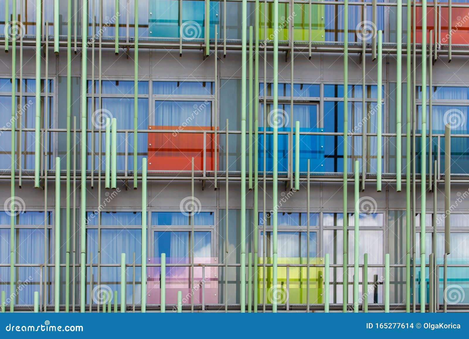 The Facade of a Modern Building, an Abstract Architectural Solution ...