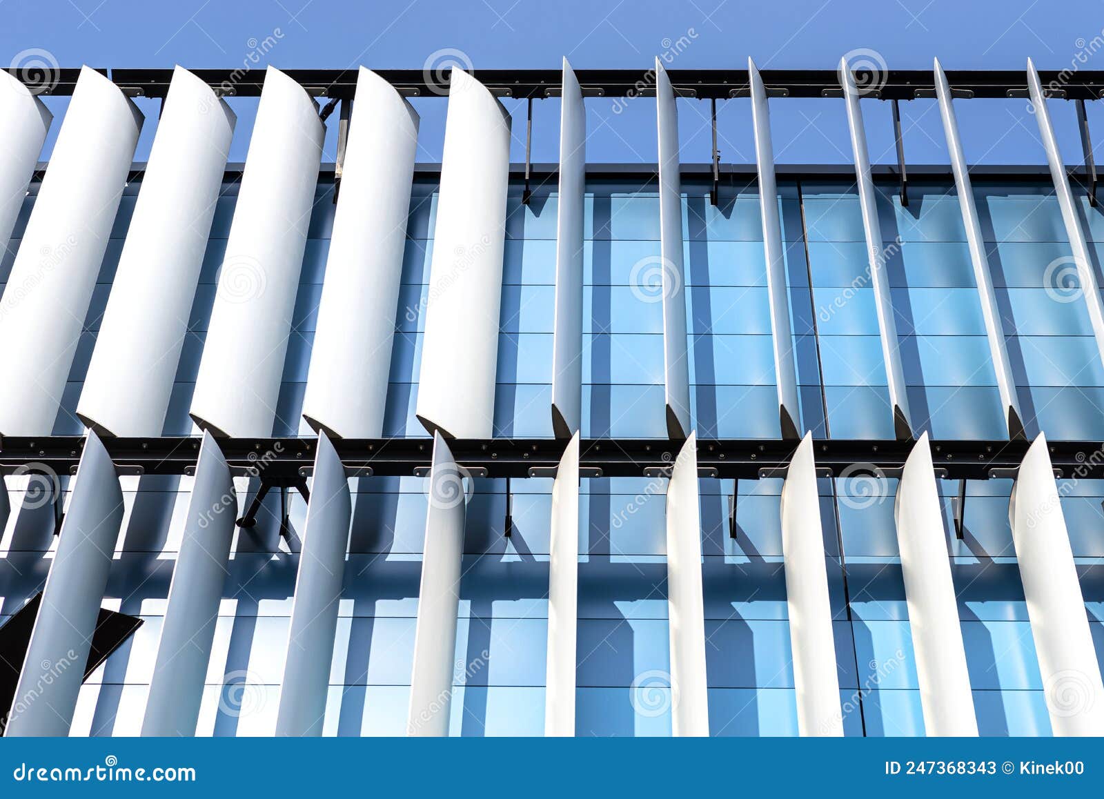 The Facade of a Modern Building with an Innovative Facade Made of ...