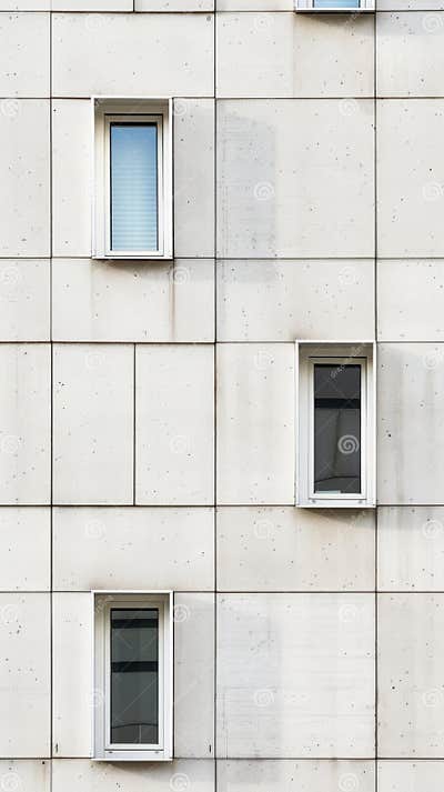 Facade of a Modern Building with Pattern of Windows Stock Photo - Image ...