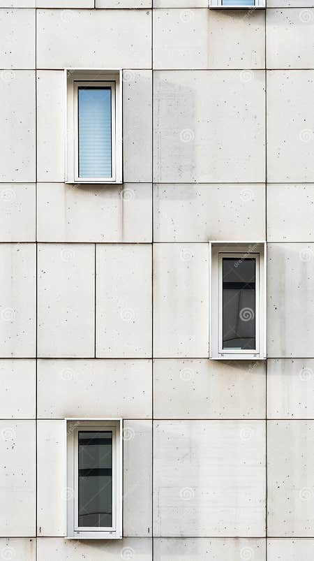 Facade of a Modern Building with Pattern of Windows Stock Photo - Image ...
