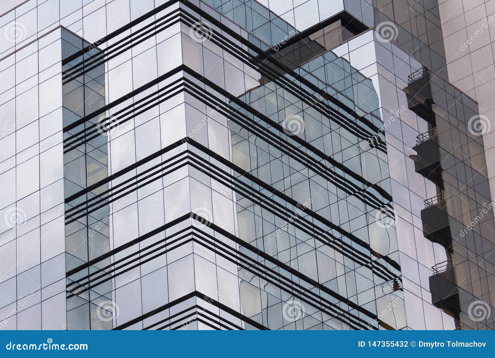 Facade of a Modern Building in Perspective Stock Photo - Image of ...