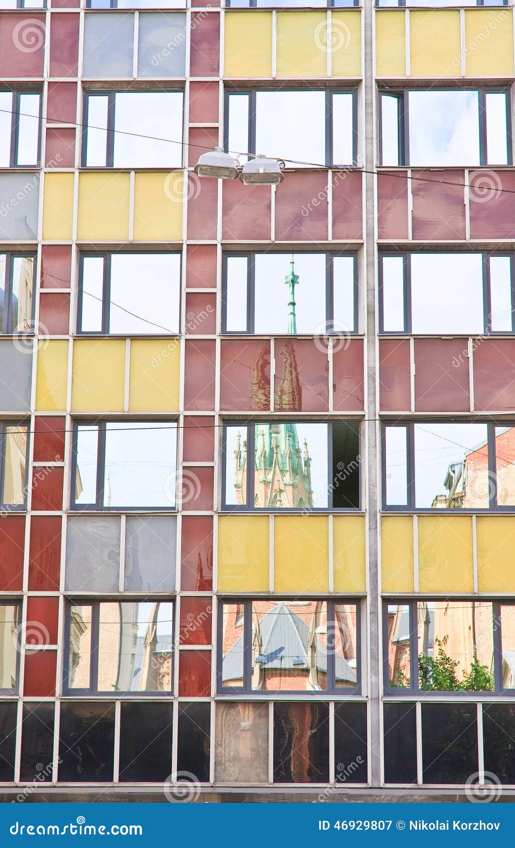 Facade of a Modern Building. Riga, Latvia Stock Image - Image of ...