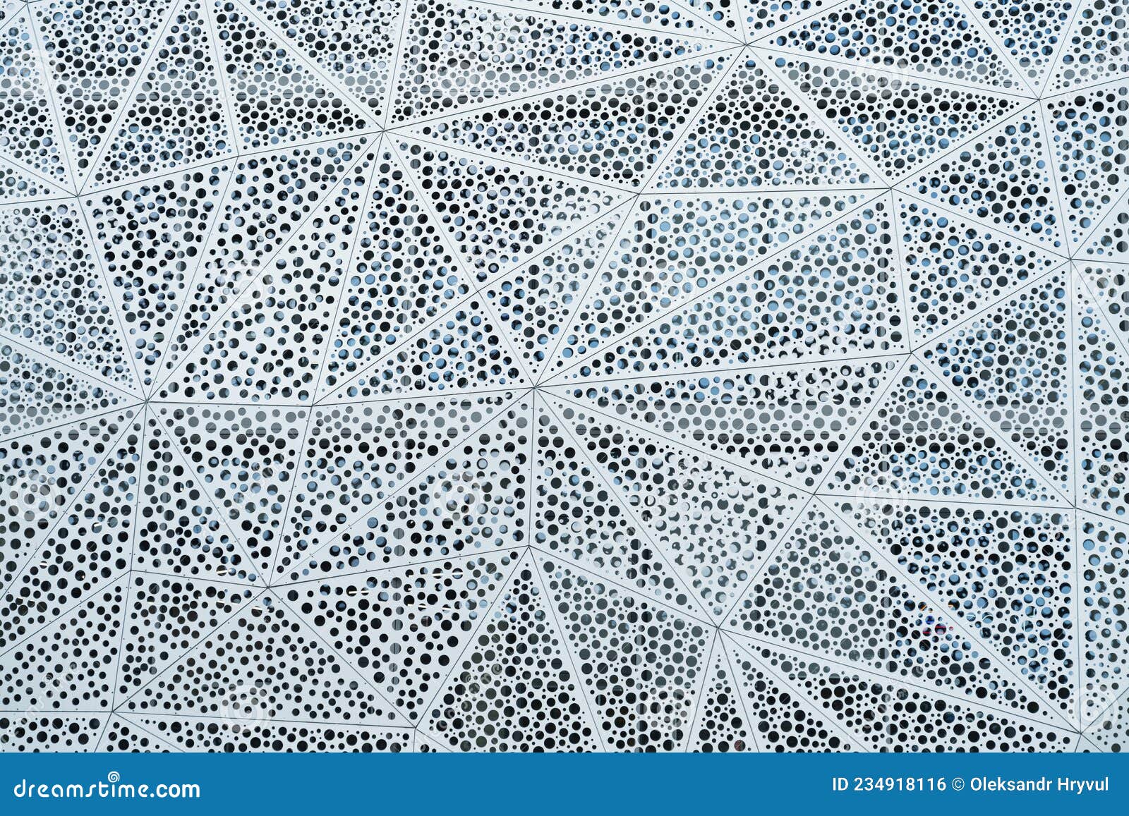 Facade of a Modern Building. Round Geometric Patterns Stock Photo ...