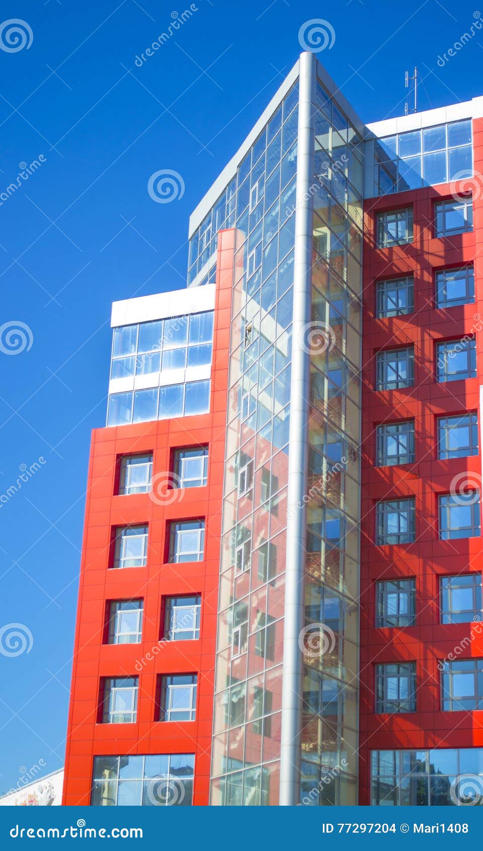Facade of a Modern Building in the Style Hi-tech Stock Photo - Image of ...