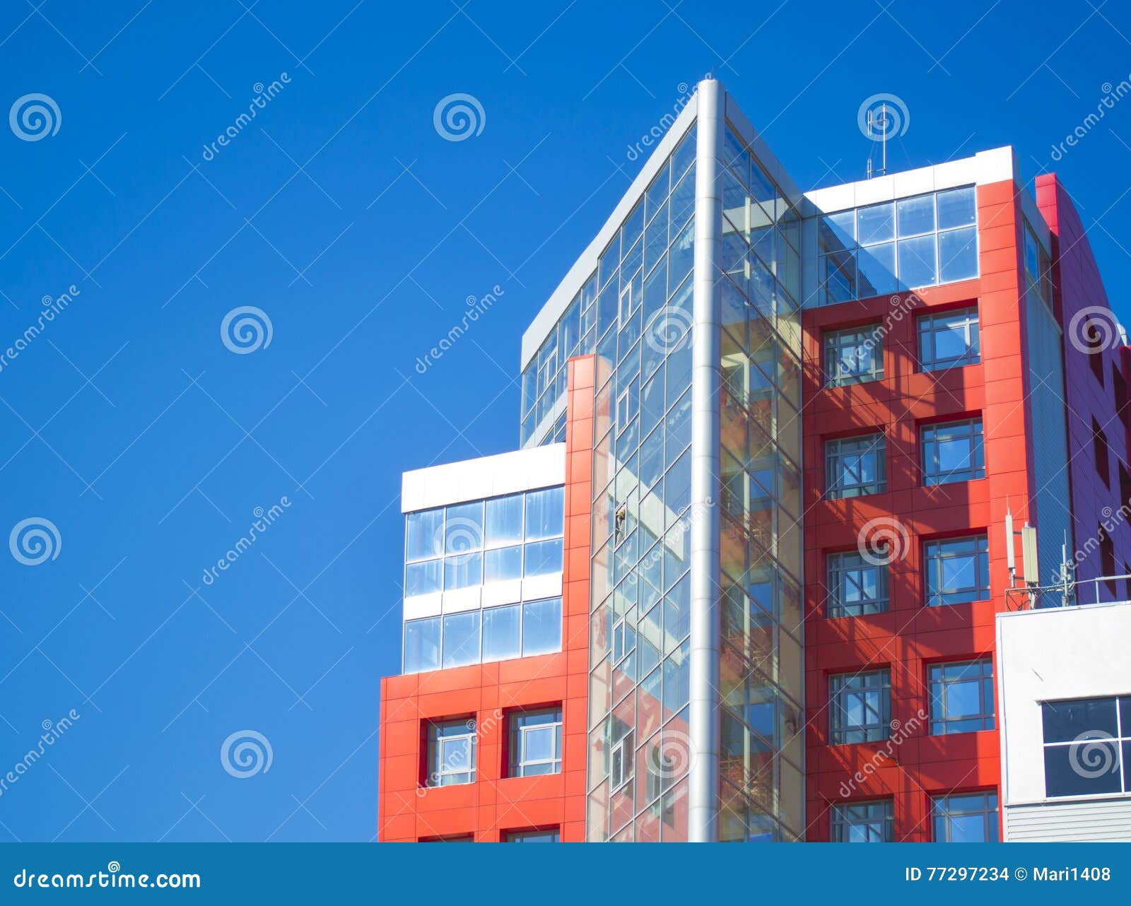 Facade of a Modern Building in the Style Hi-tech Stock Photo - Image of ...