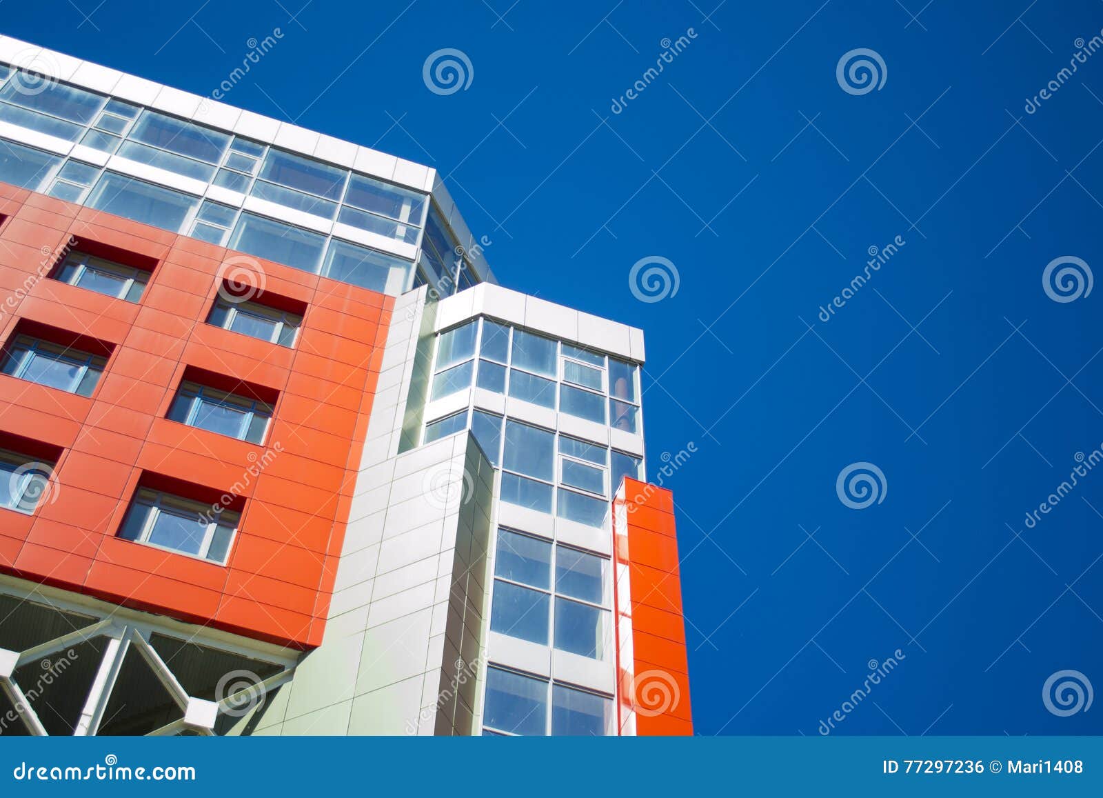 Facade of a Modern Building in the Style Hi-tech Stock Photo - Image of ...