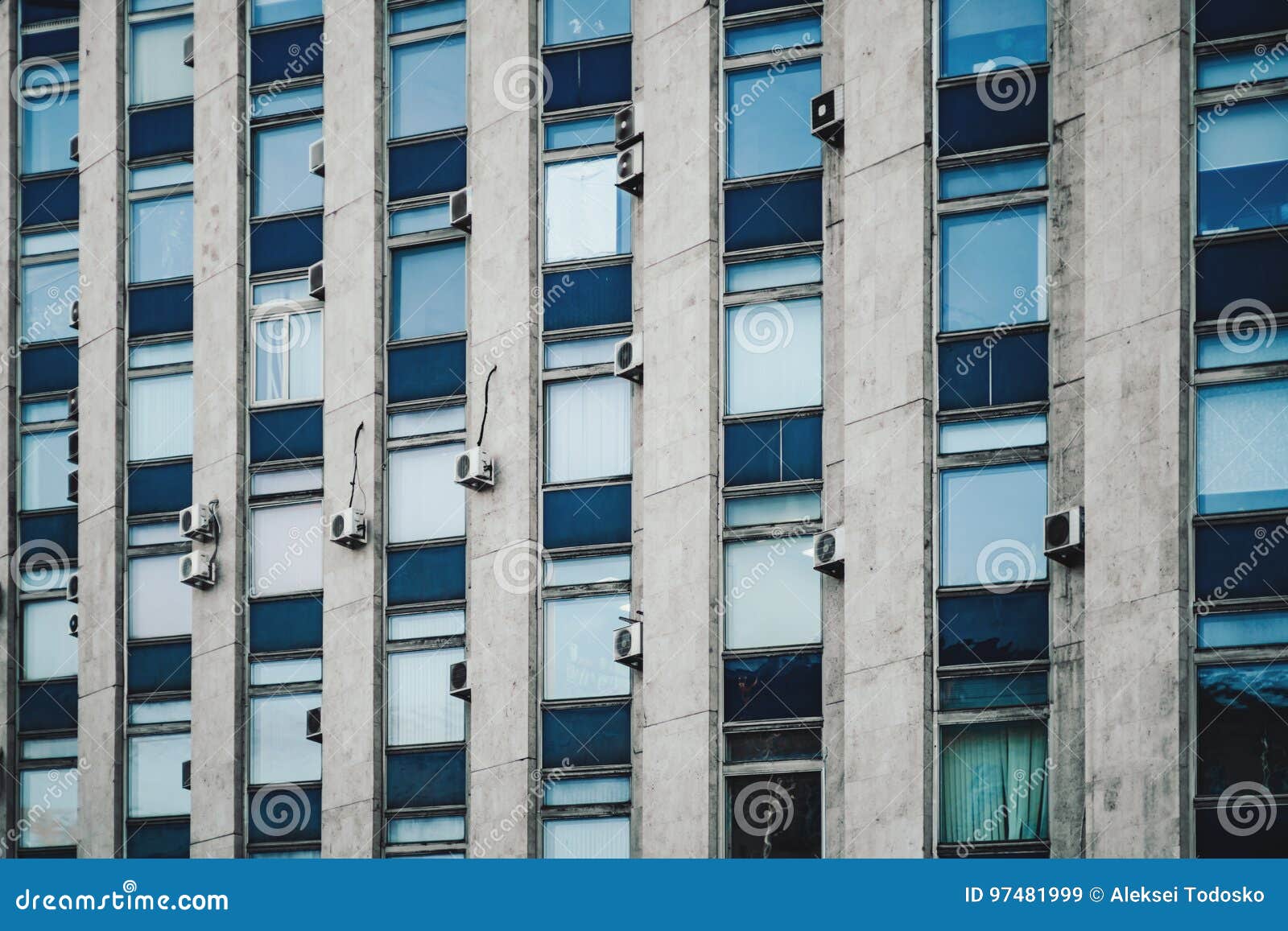 Facade of modern building stock image. Image of outdoors - 97481999