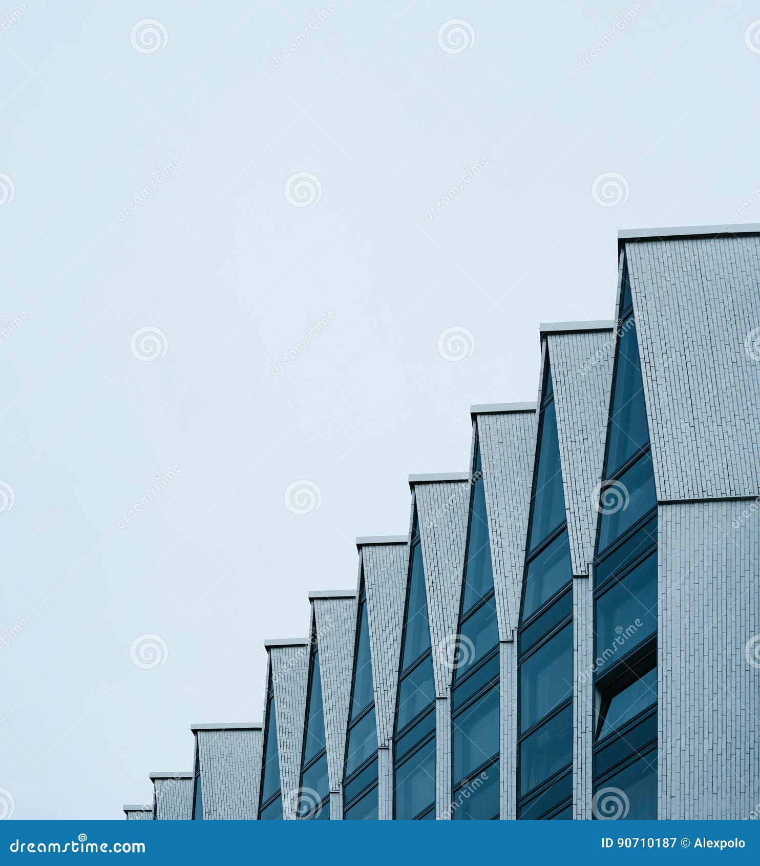 Facade of Modern Hi-tech Building Stock Image - Image of range ...