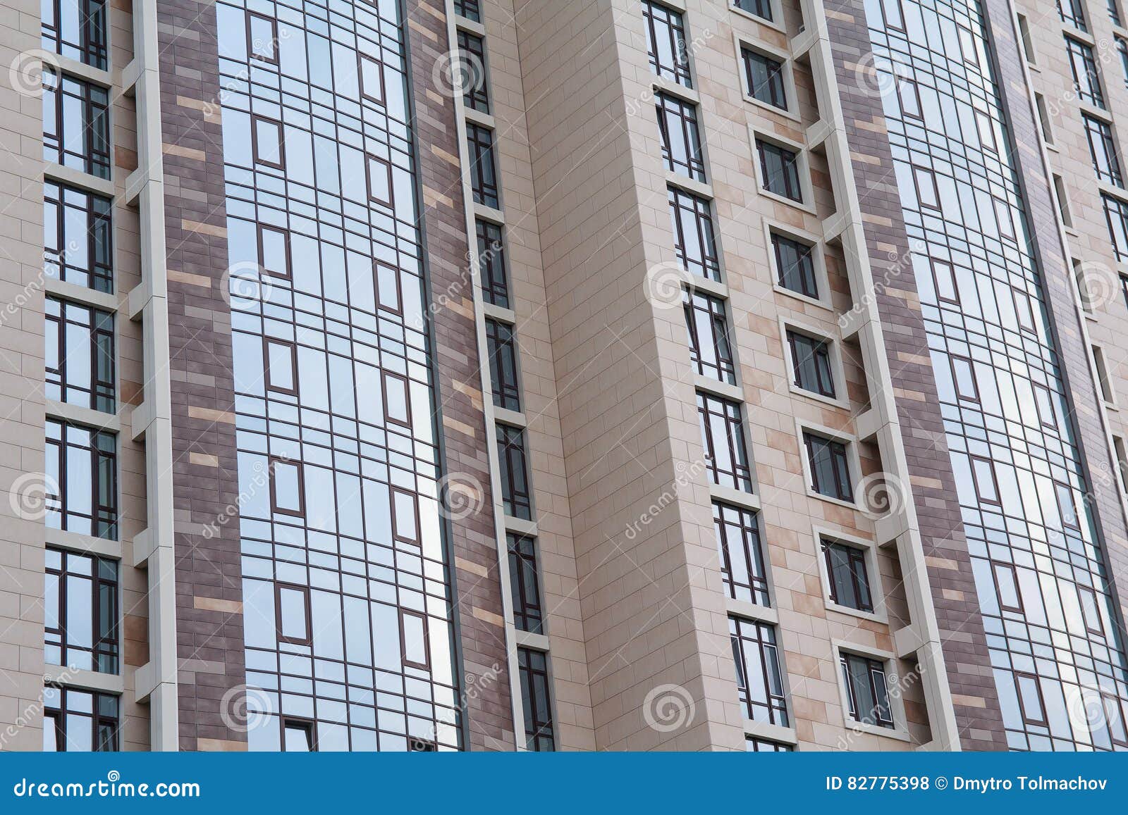 Facade of a Modern High-rise Building Stock Photo - Image of ...