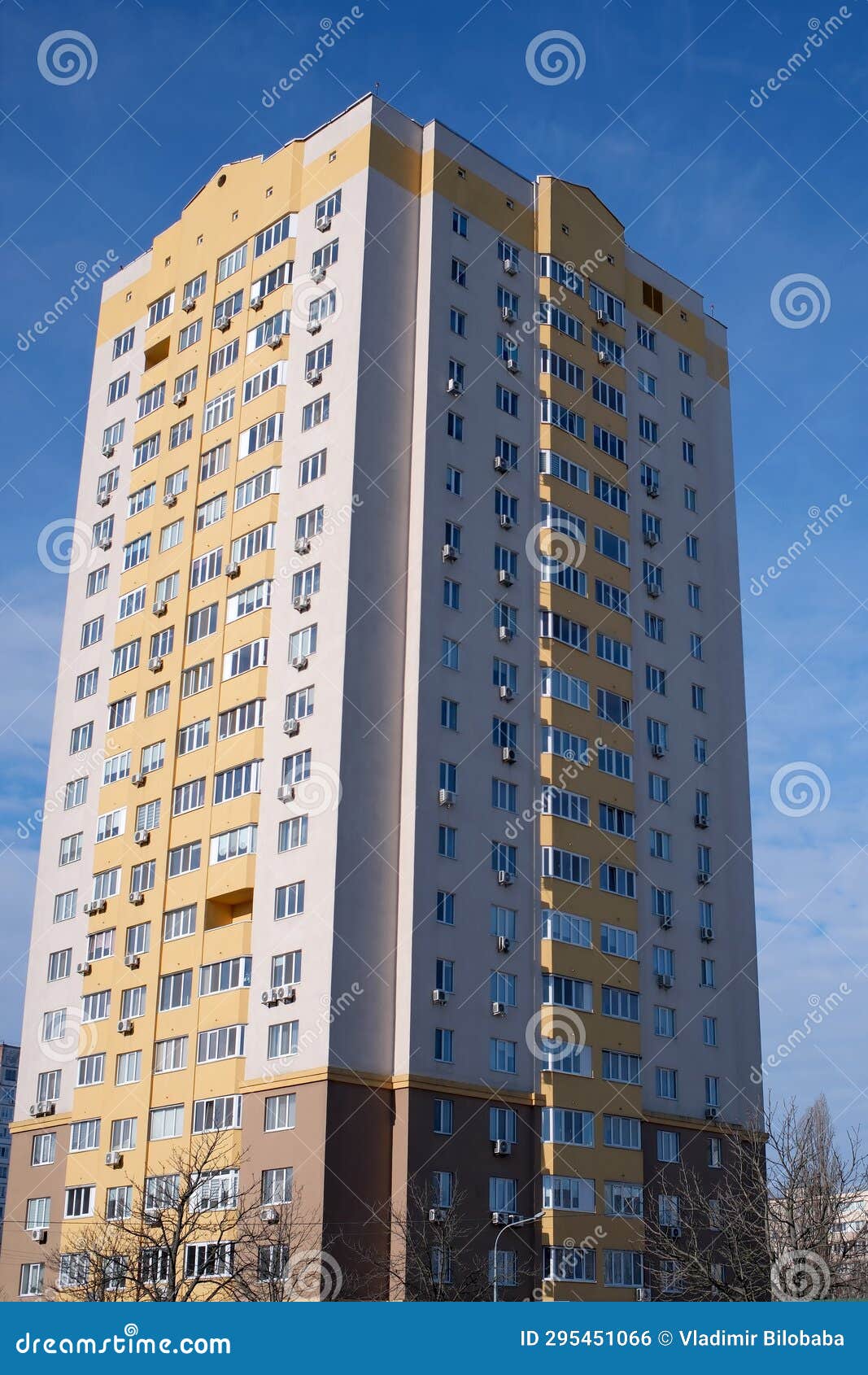 Facade of a Modern High-rise House Stock Photo - Image of property ...