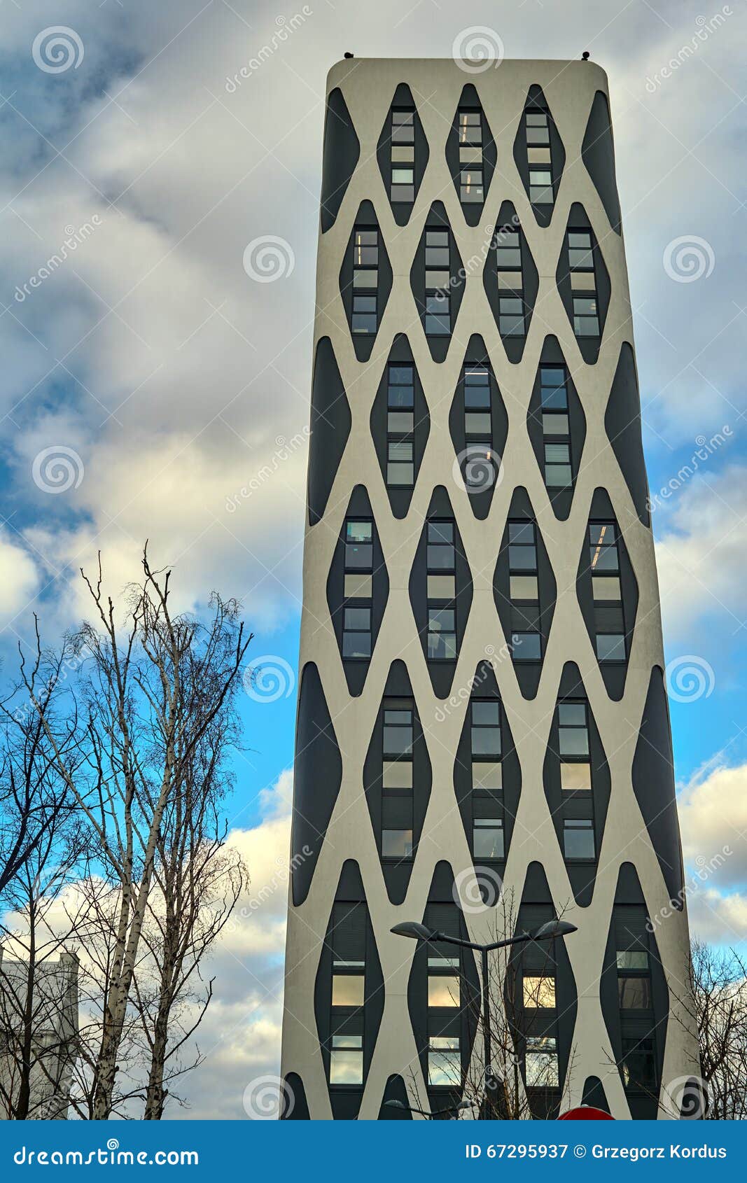 The Facade of a Modern High-rise Office Building Stock Image - Image of ...