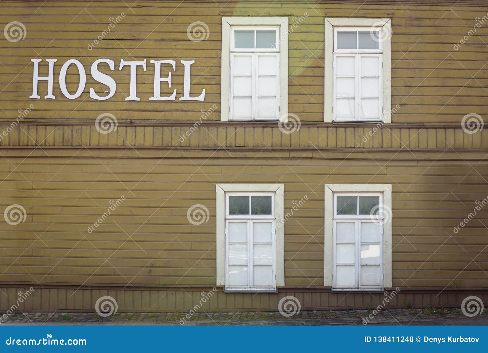 Facade of hostel stock photo. Image of architecture - 138411240