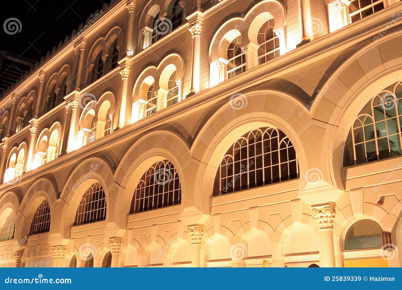 Facade of Modern Islamic Building Stock Image - Image of detailed ...