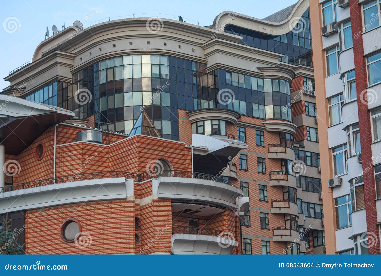 Facade of a Modern, Multi-storey Building Stock Photo - Image of ...