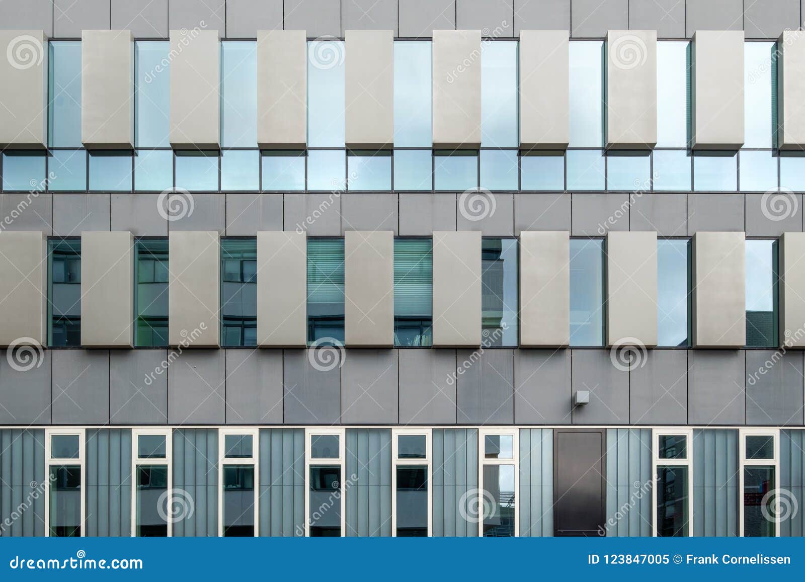 Facade of Modern Office Building Stock Image - Image of facade, office ...