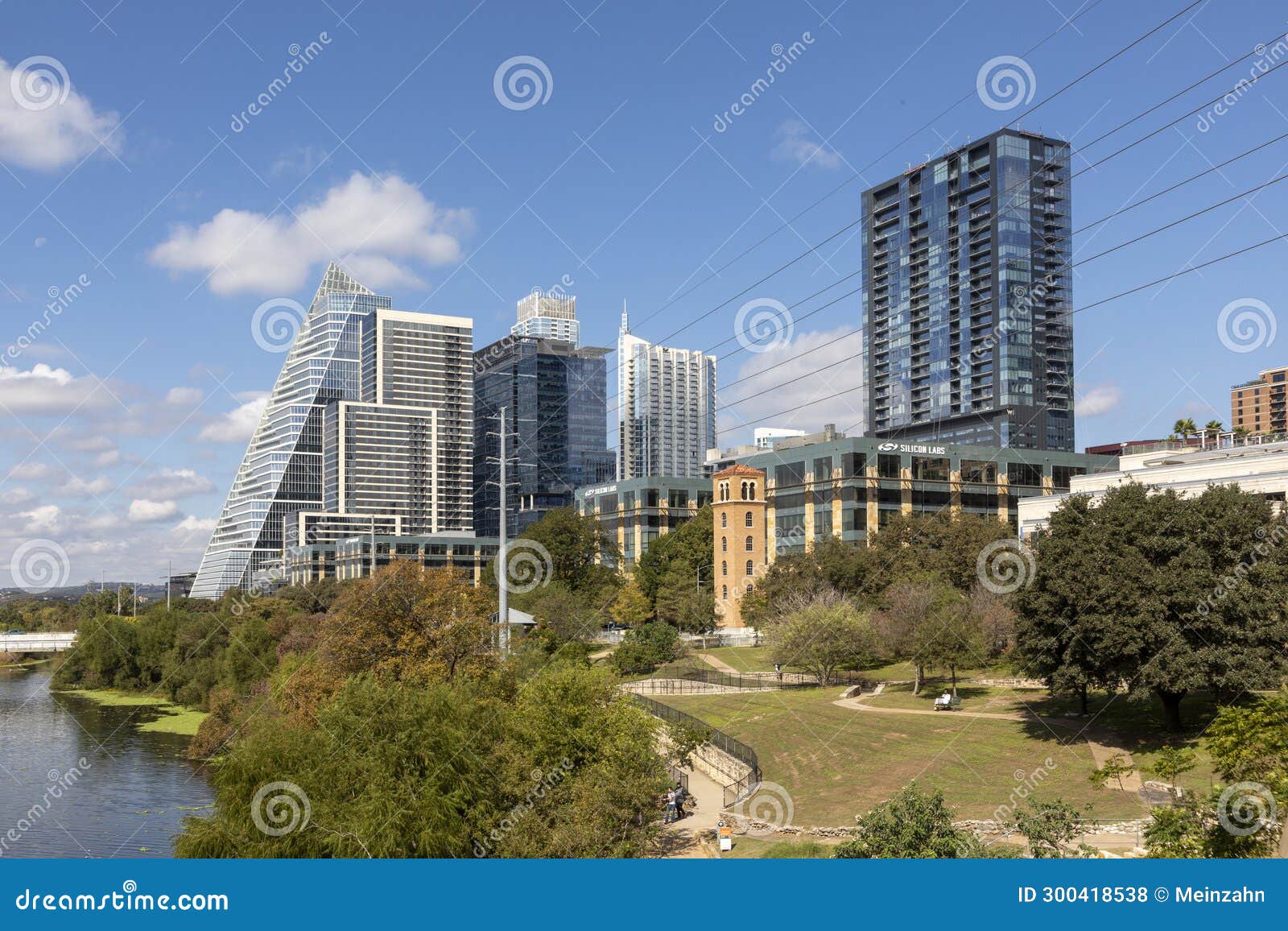 Facade of Modern Skyscraper Downtown in Austin, USA Editorial Stock ...