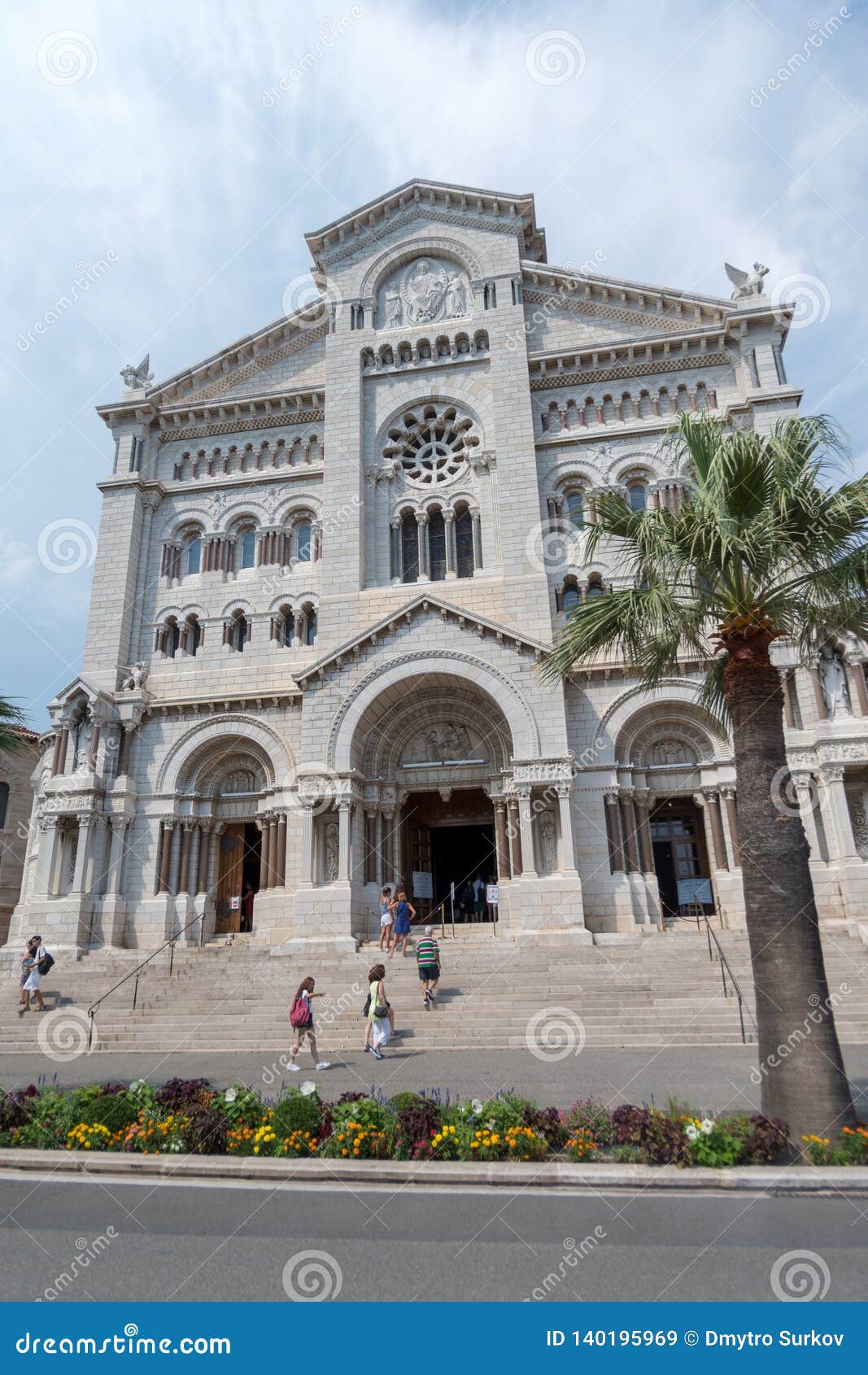 Monaco Cathedral editorial stock image. Image of front - 140195969