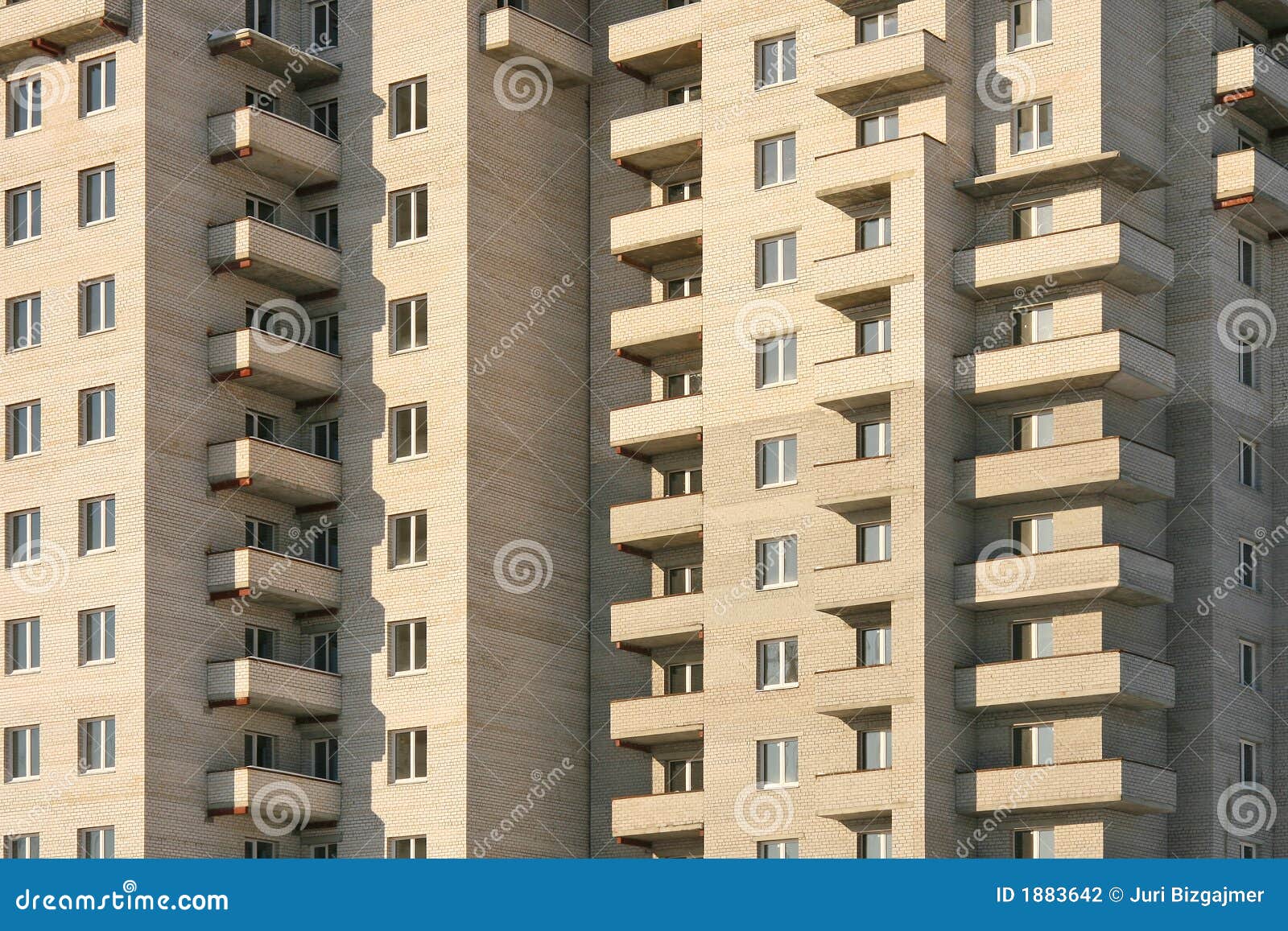 Facade of a Multi-storey Building. Stock Photo - Image of windows ...