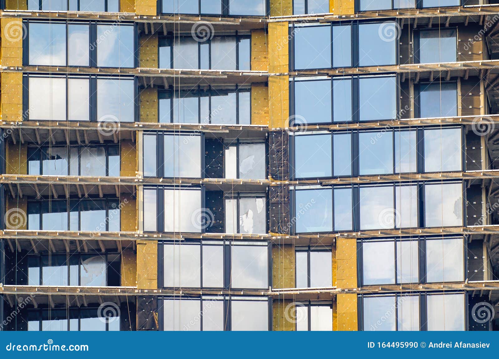 Facade of a Multi-storey Building Under Construction Stock Photo ...
