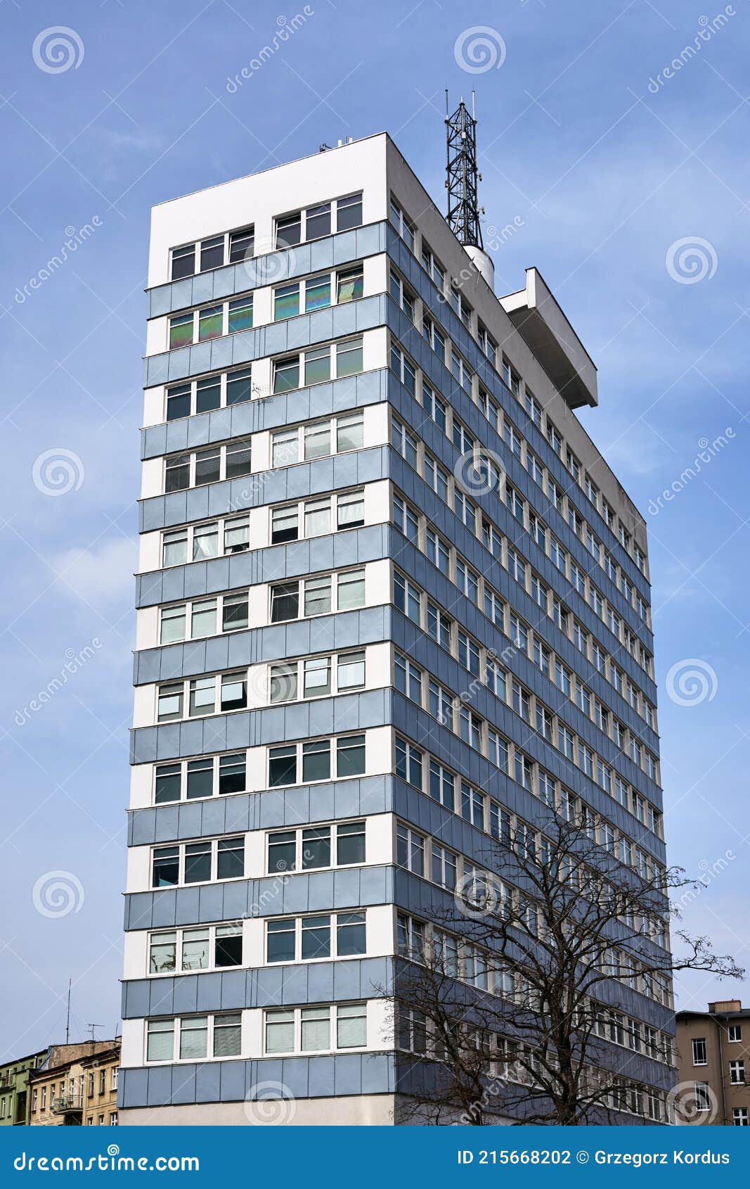 Facade of Multi-storey Office Building Stock Photo - Image of ...