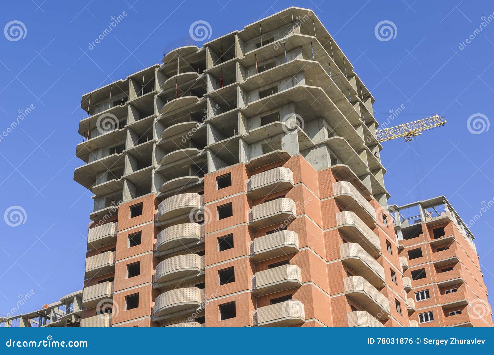Facade of the New High-rise Building. Stock Photo - Image of floor ...