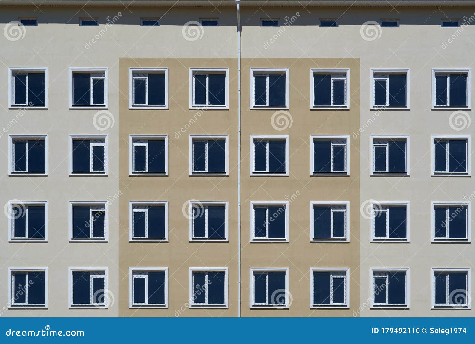Facade of a New Multi-storey Building with Many Windows Stock Photo ...