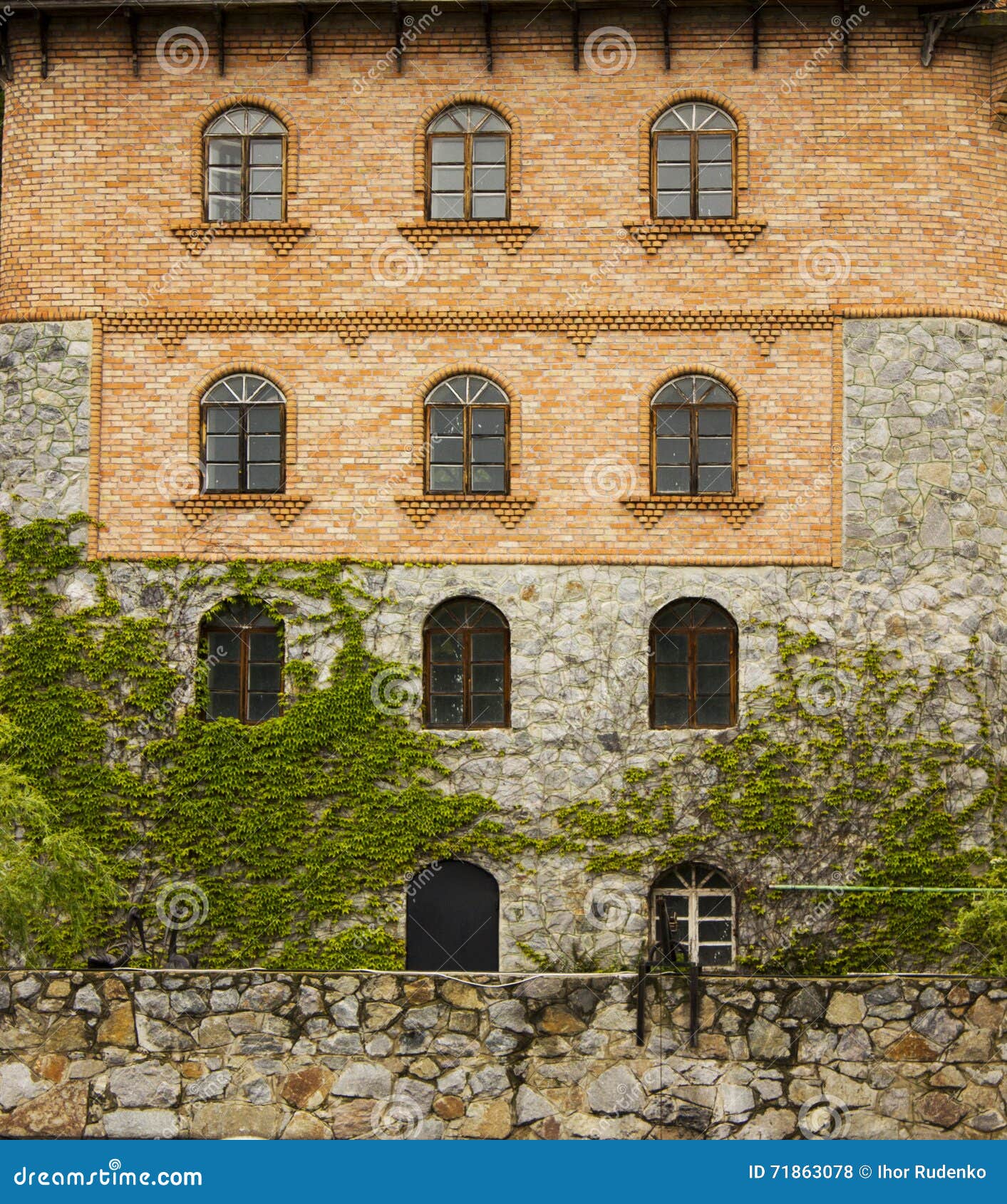 Facade stock photo. Image of doors, greenery, gouse, window - 71863078