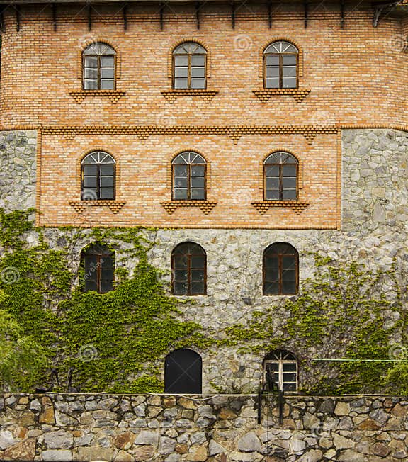 Facade stock photo. Image of doors, greenery, gouse, window - 71863078