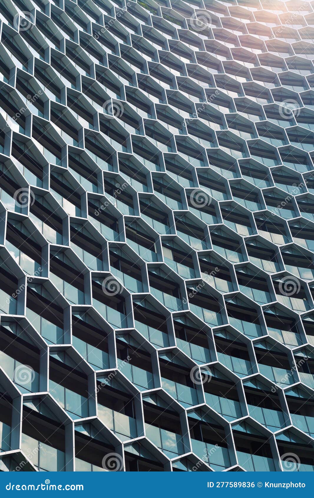 Facade of the Office Building Was Designed in Beehive Stock Photo ...