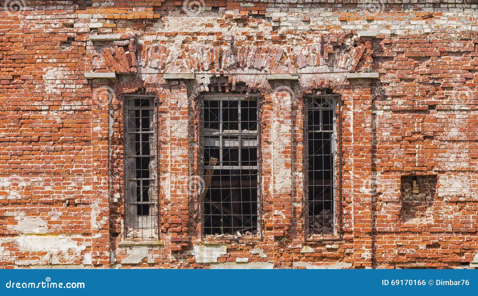 The Facade of the Old Building of Red Brick Stock Photo - Image of road ...