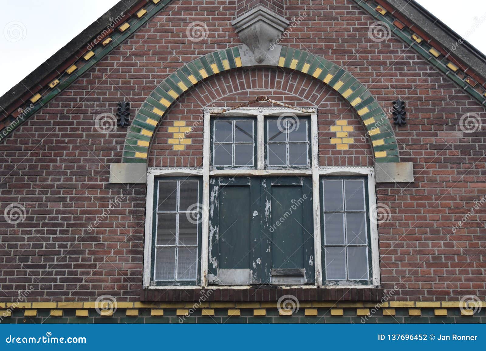 Facade of Old Dutch Building Stock Photo - Image of terborg, dutch ...