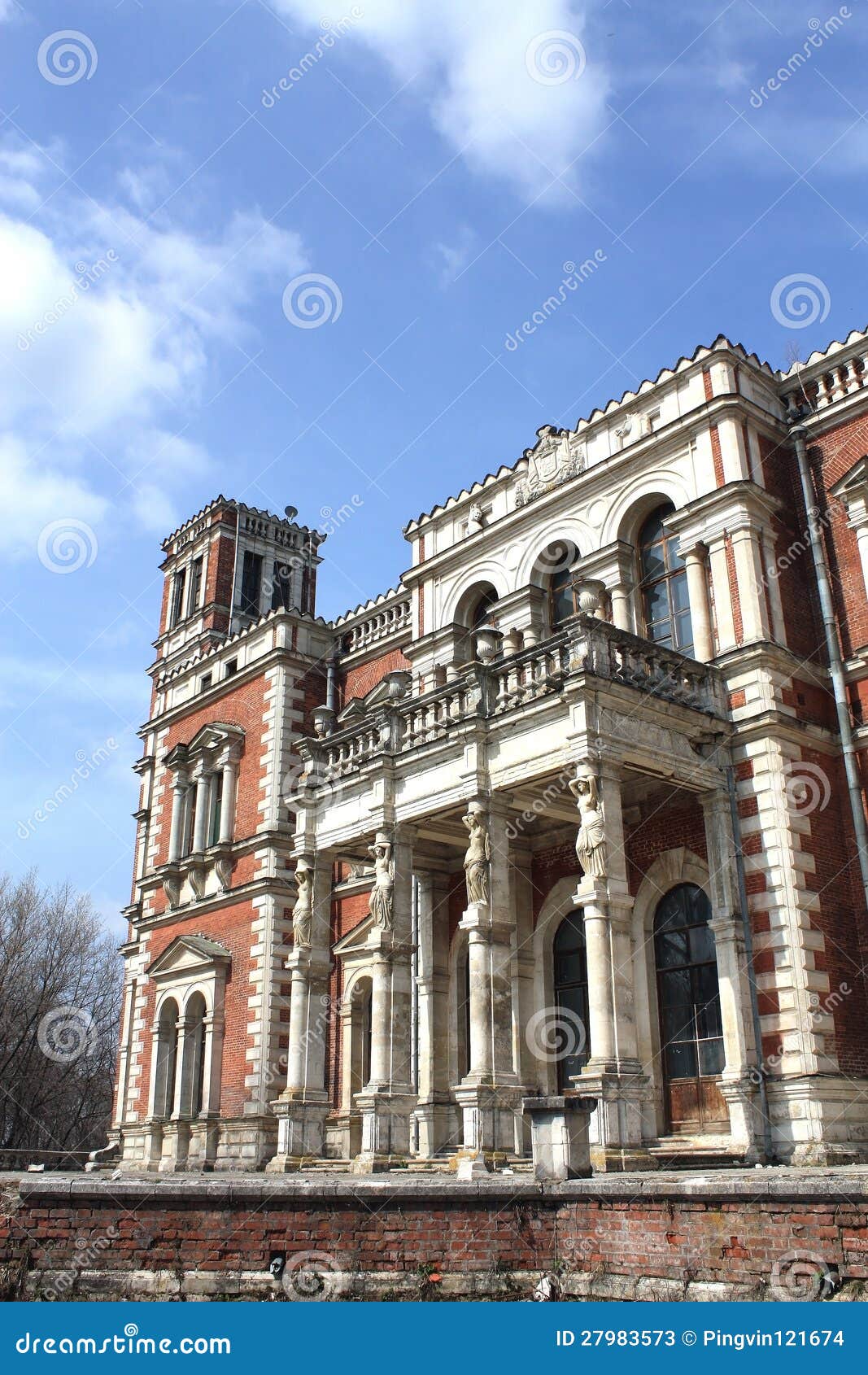 Facade of the Old Estate Built in Classical Style Stock Image - Image ...
