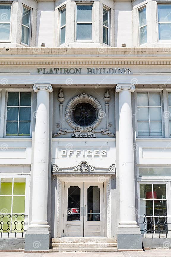 Facade of Old Flatiron Building in Atlanta Editorial Image - Image of ...