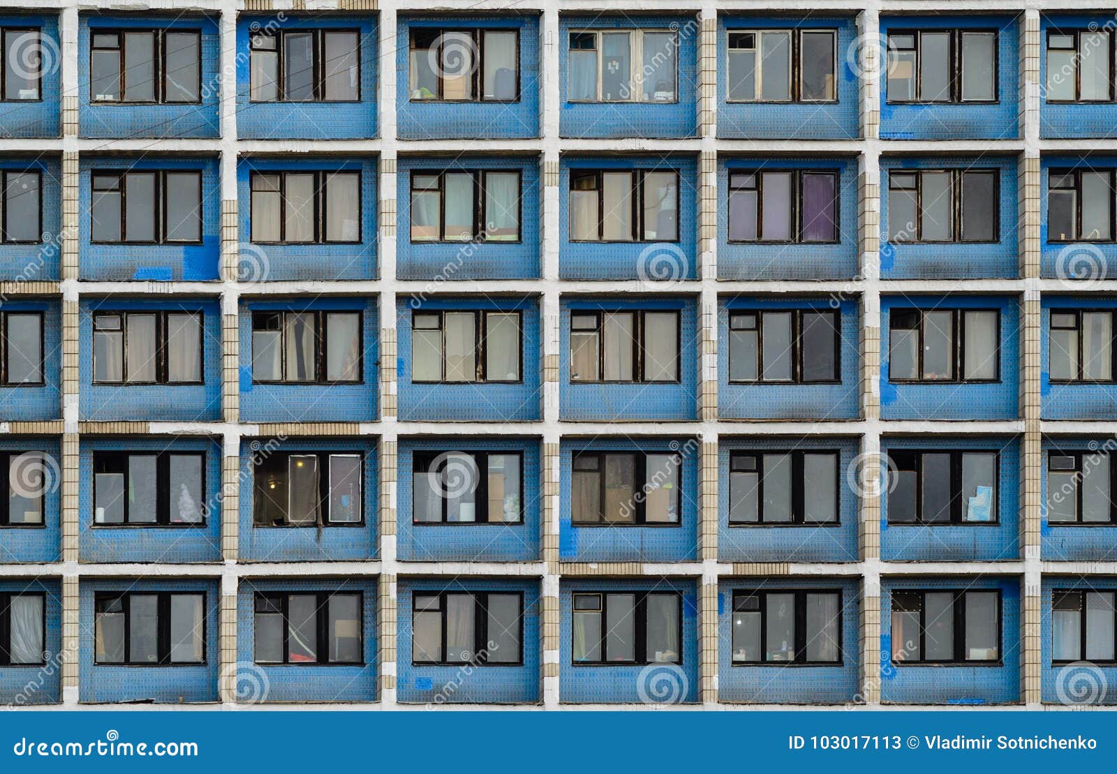Facade of an Old High-rise Building. Stock Image - Image of skyscraper ...