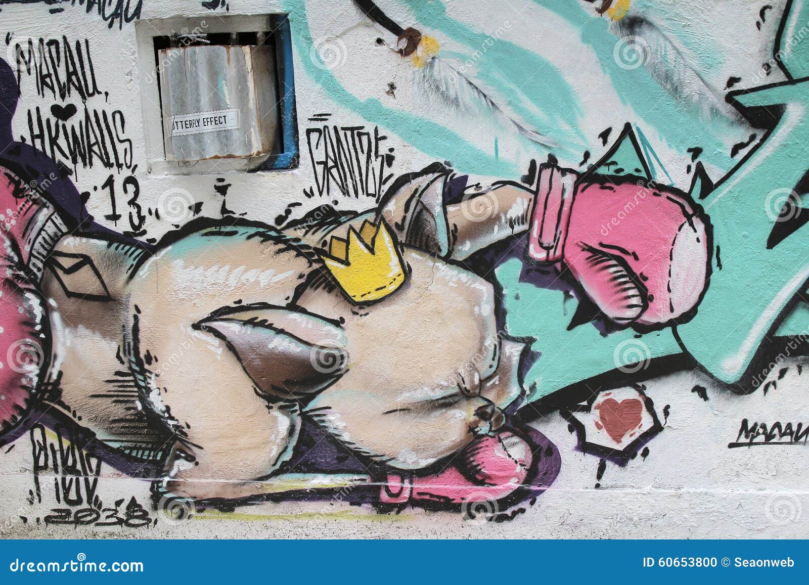 Facade in Old Town with Graffiti at Central Editorial Image - Image of ...