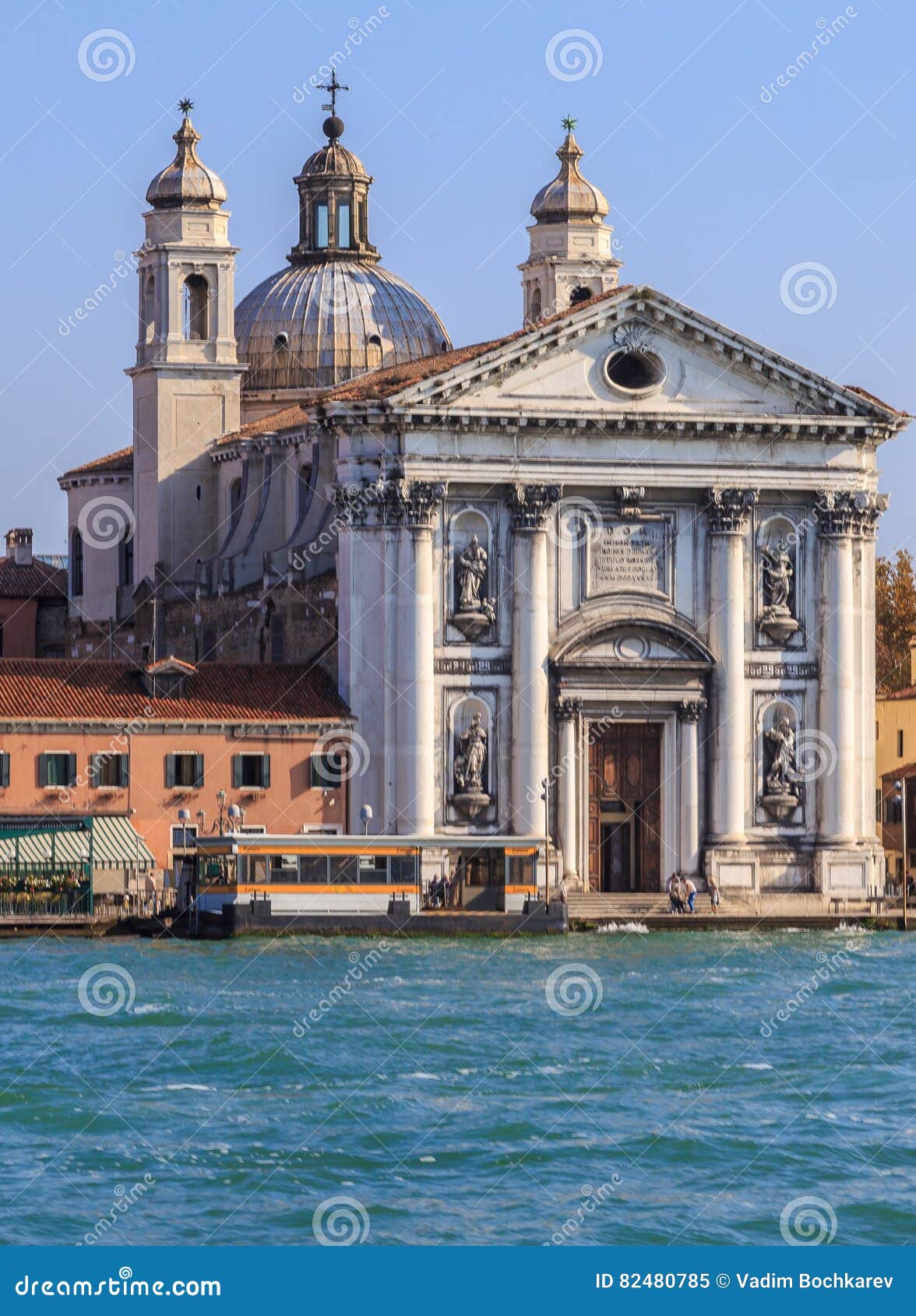 The Facade of One of the Churches in Venice Stock Image - Image of ...