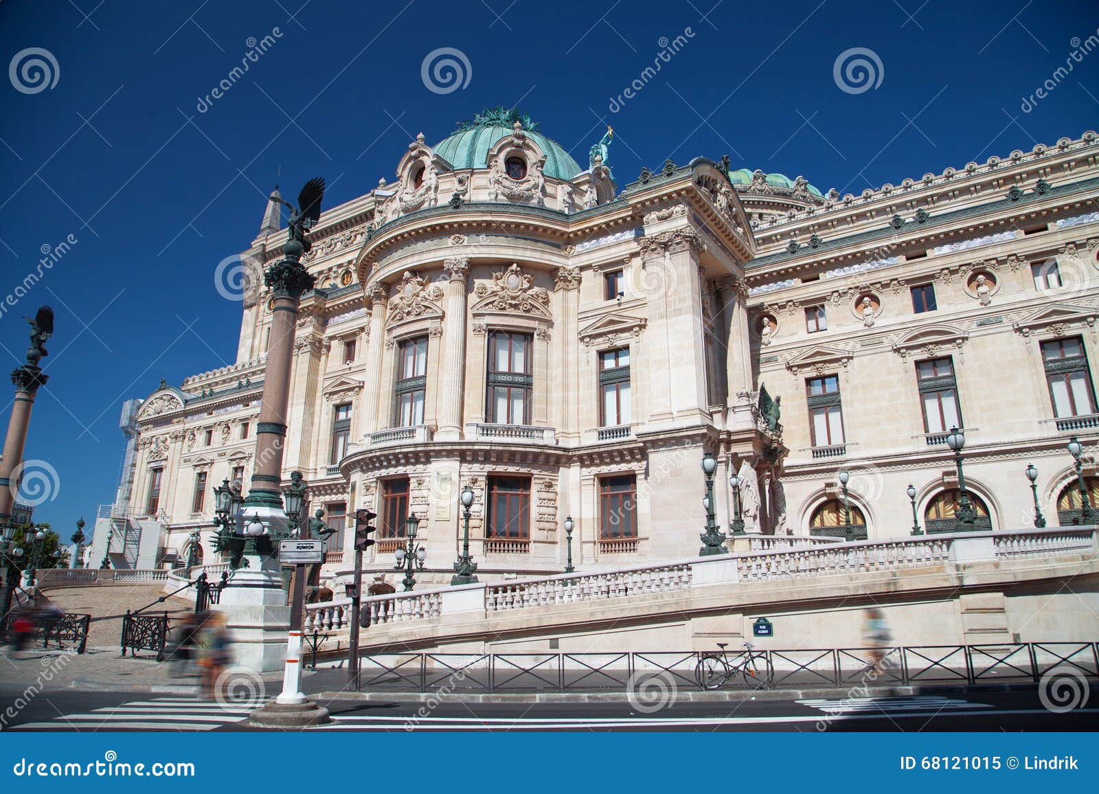 Facade of the Opera or Palace Garnier Stock Image - Image of exterior ...