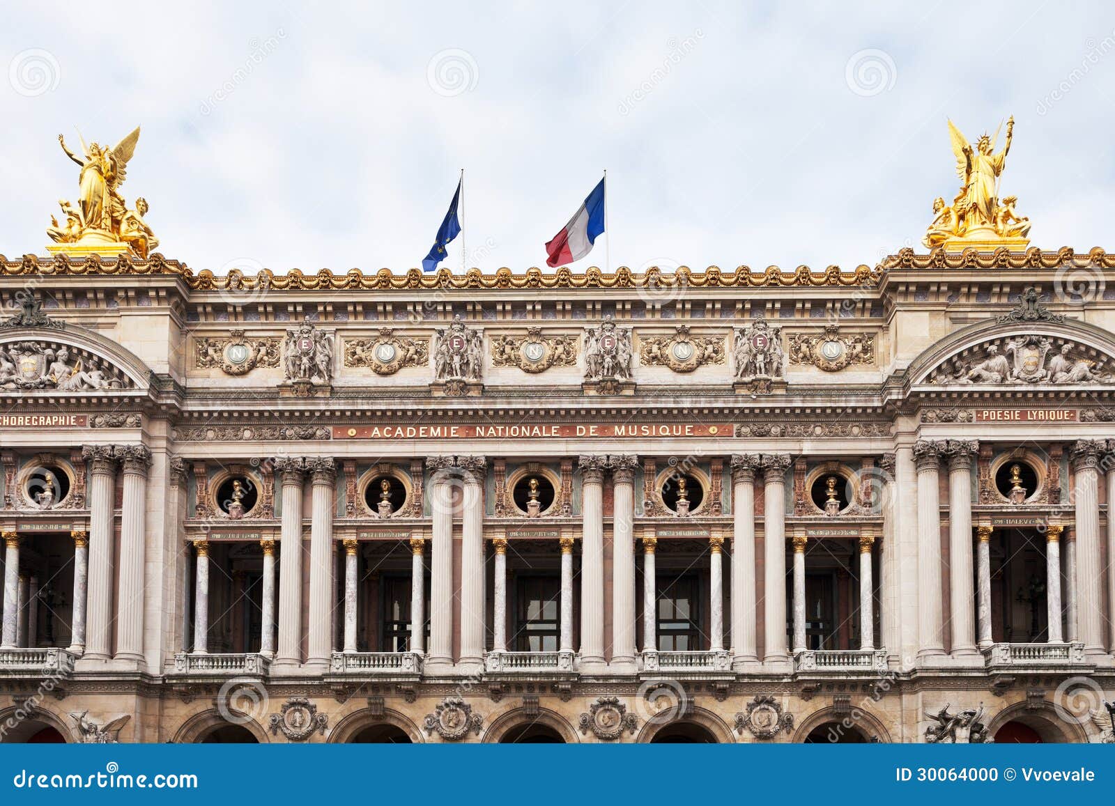 Facade of Opera Palais Garnier in Paris Stock Photo - Image of paris ...