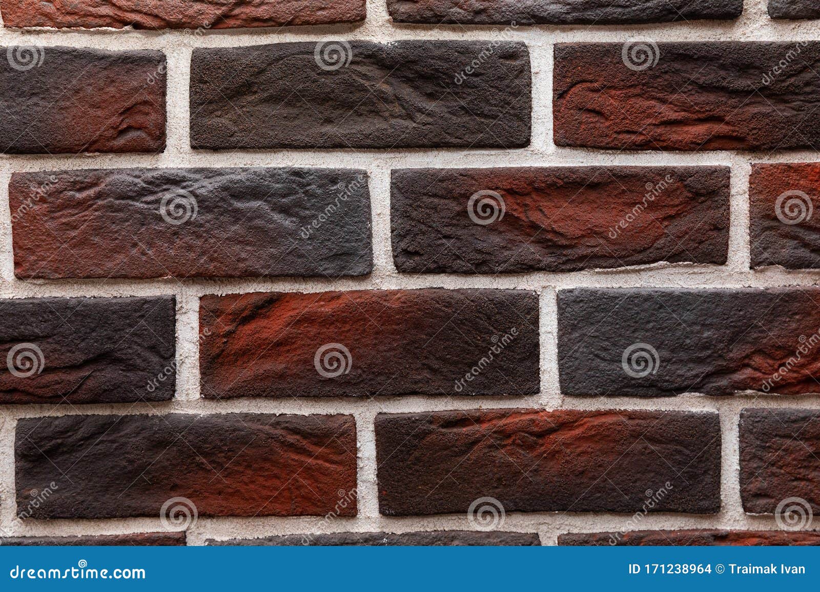 Facade Panel for Antique Brick Gradient Black and Red Colors Stock ...