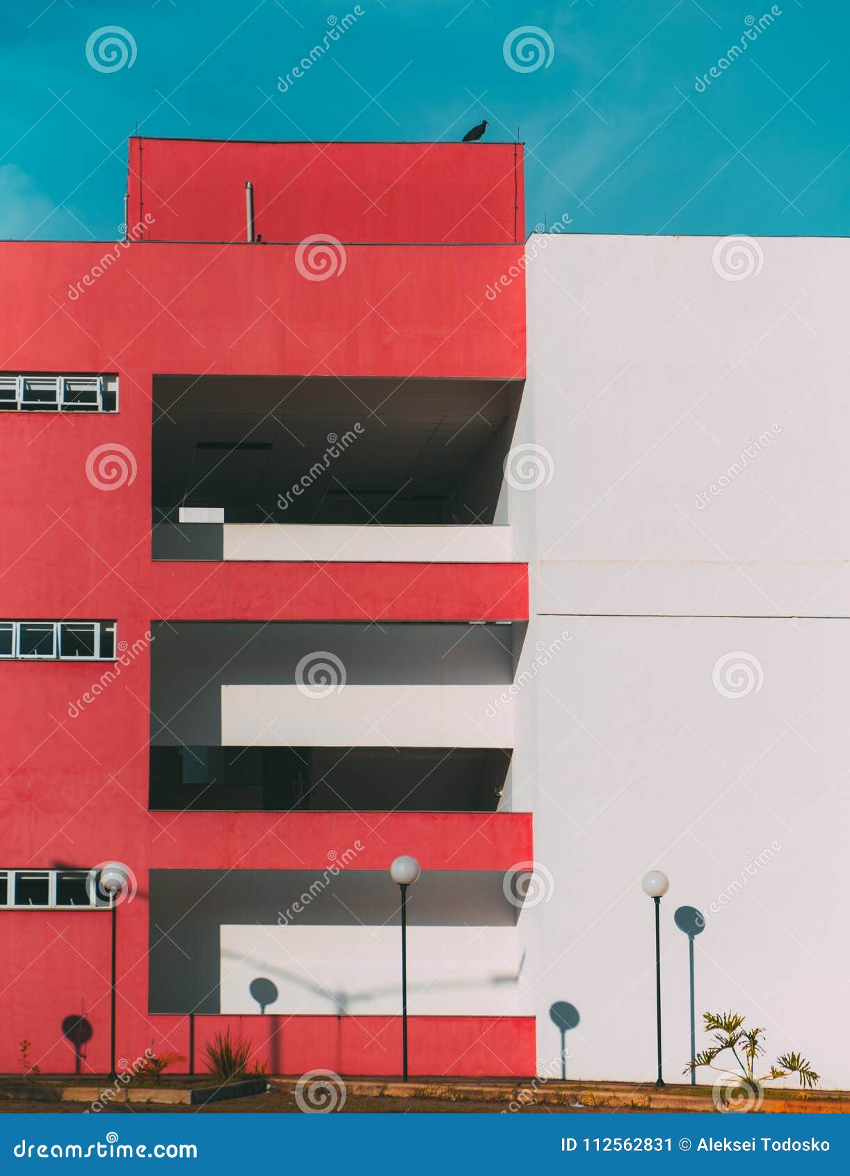 Facade of a Regular Contemporary Building Stock Image - Image of ...