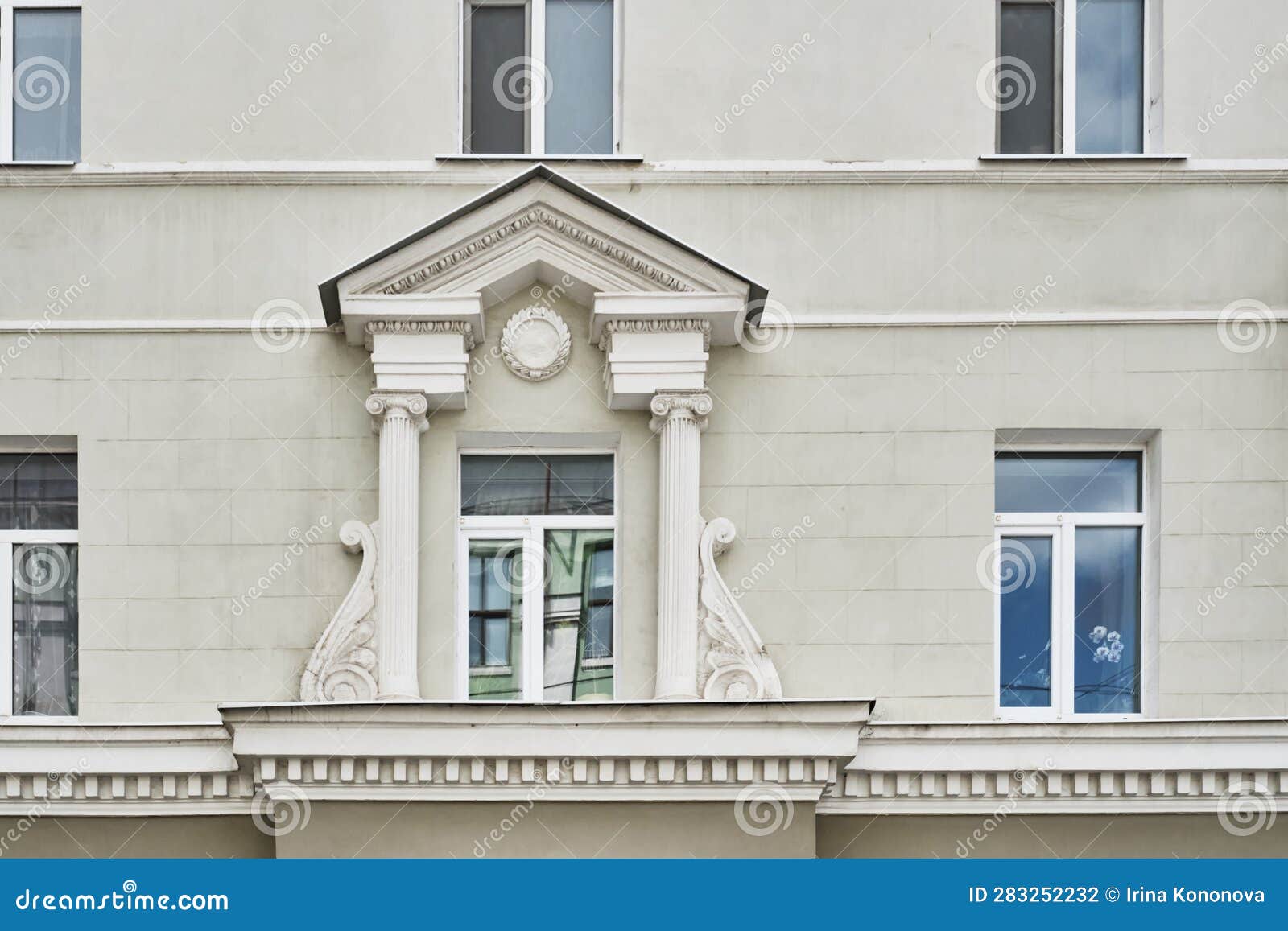 A Facade of a Residential Building Built in 1955 in the Neoclassical ...
